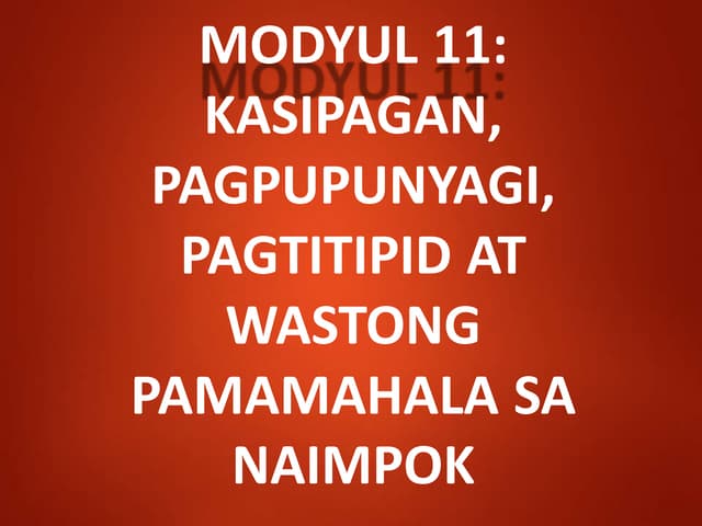 EsP 9-Modyul 11 | PPTX