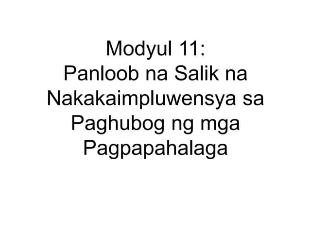 Modyul 8 esp 10 | PPTX