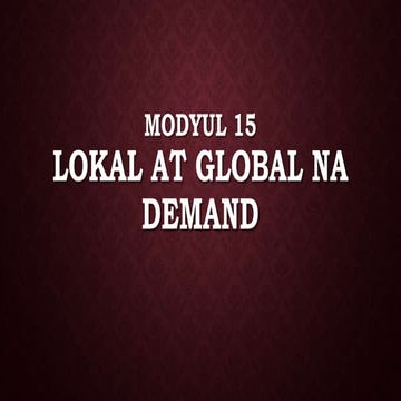 MODYUL 15.pptx | Business | Business and Finance