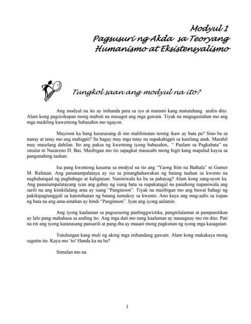 Filipino 5 Q1 Module 1 PAG-UUGNAY NG SARILING KARANASAN SA NAPAKINGGANG TEKSTO | PPTX