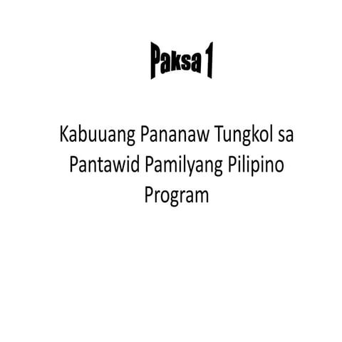 Modyul 1 paksa 1 sesyon 1 3 | PPTX