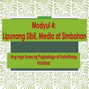 Modyul 4 EsP 9 LIPUNANG SIBIL MEDIA AT SIMBAHAN .pptx
