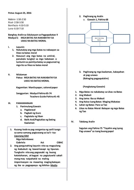ESP 9 MODYUL 3 | PDF