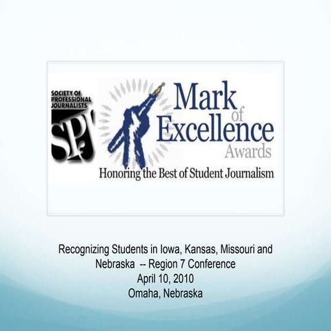 SPJ Region 7 Mark of Excellence Awards | PPTX | Television | Entertainment