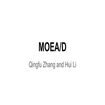 MOEAD | PDF