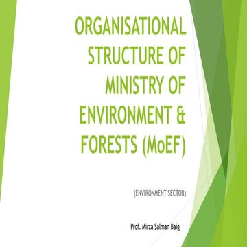 MoEF organization | PDF