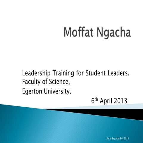 Moffat Ngacha- Leadership101 | PDF