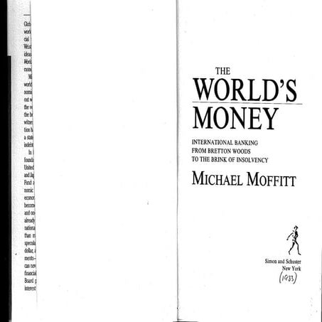 Michael Moffitt (1983) The World's Money (Extract) | PDF