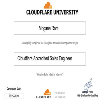 Cloudflare Accredited Sales Engineer (ASE) | PDF