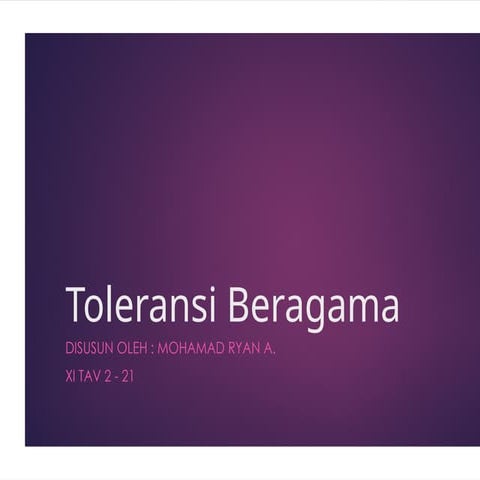 agama islam tentang toleransi antar umat beragama | PPT