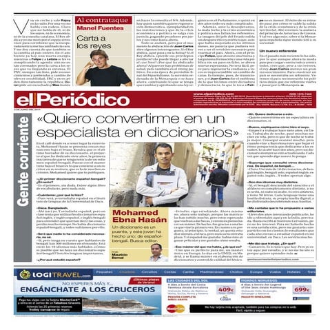 Interview in Spanish on Spain´s national newspaper | PDF