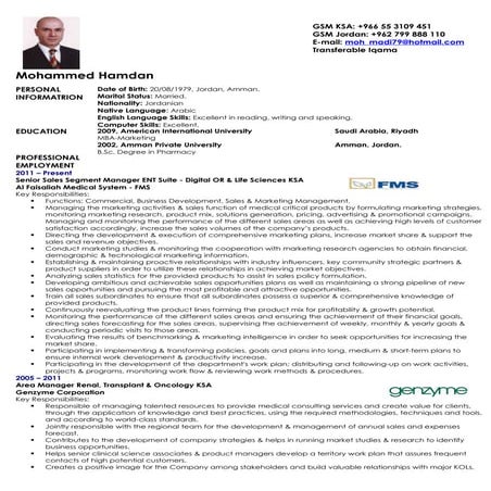 Mohamed Hamdan Resume | DOC