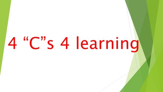 The 4C's of 21st Century Skills | PDF | Education