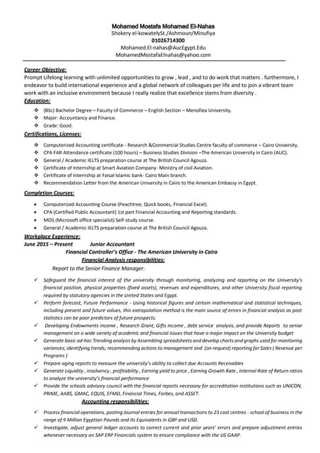 Resume Ivete Mukaz | DOCX | Business Accounting & Finance | Business