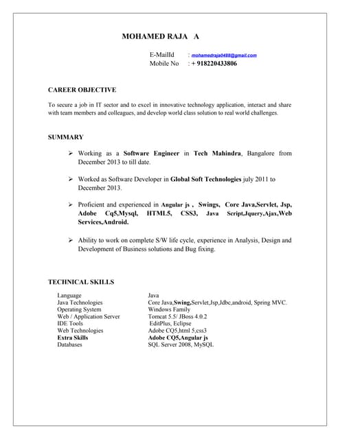 Angular Js And Java 4 Yrs Exp Pdf
