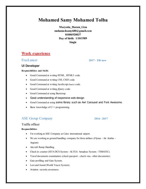 cv template | PDF