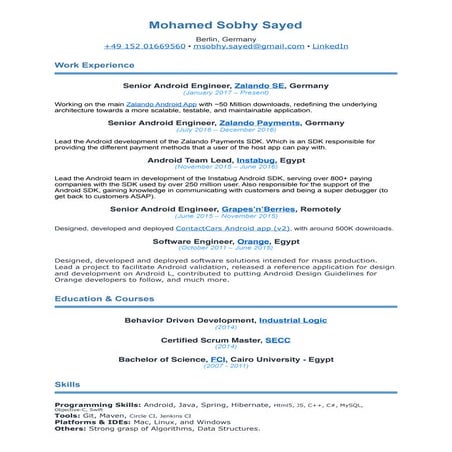 Mohamed Sobhy Resume | PDF