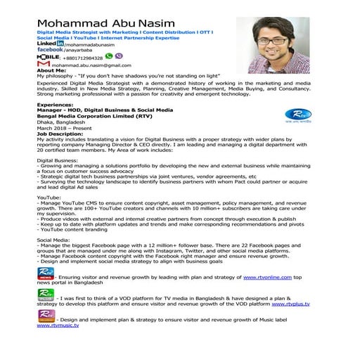 Mohammad abu nasim resume | PDF