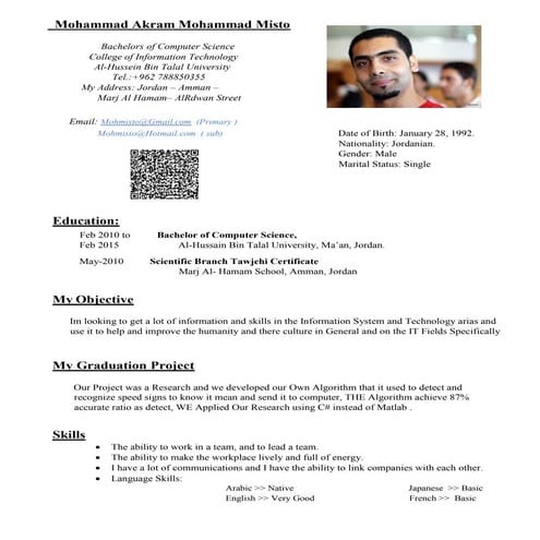 Mohammad Misto CV 2012 | PDF