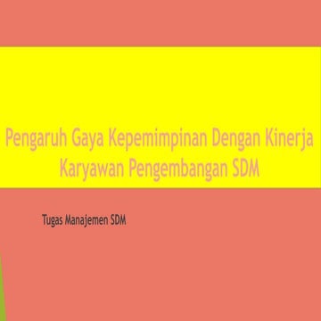 Kepemimpinan, Manajemen dan Organisasi (KMO) | PPTX