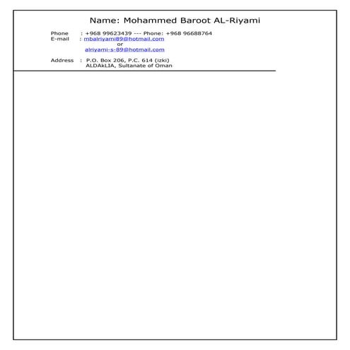 Mohammed al riyami 99623439 | DOC