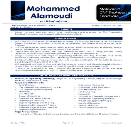 Engr. Amr Shaaban C.V. | PDF