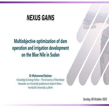 Mohammed Basheer - Blue Nile Cascade Dam Operation | PPT