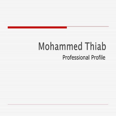 Mohammed Thiab Profile | PPT