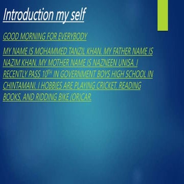 ppt on the education introduction self me | PPT