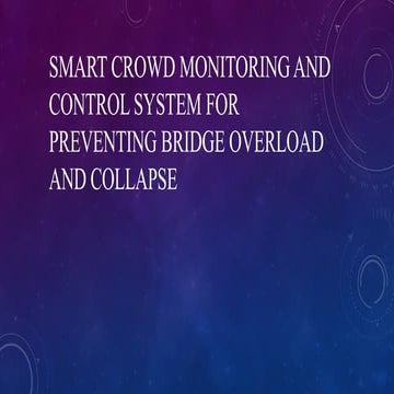Smart crowd monitoring and control system | PPT