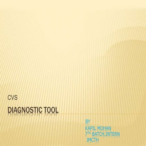 cardiovascular system-diagnostic tools | PPTX