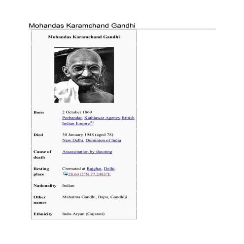 Mahatma Gandhi | PDF