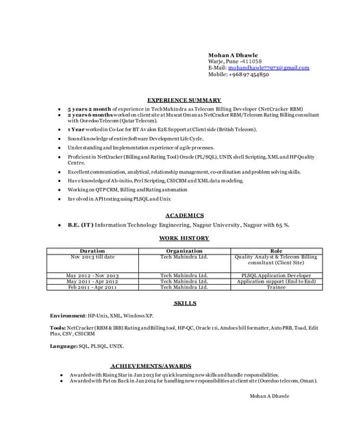 Resume 12yrs Exp | PDF
