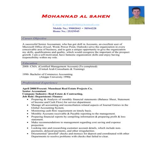 Mohannad al sahen cv | DOC