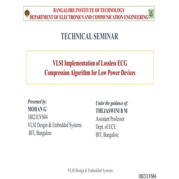 Ecg Compression In Vlsi Ppt