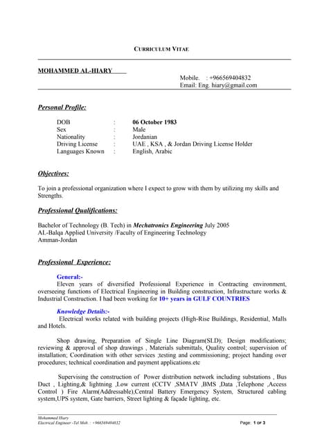 Ahmad Abu Alia CV | PDF