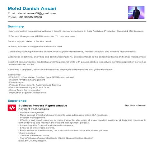Mohd Danish Ansari | PDF | IT and Internet Support | Internet