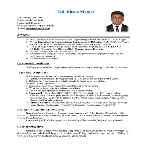 Mohd Ehsan Resume | DOCX | Civil Engineering Industry | Industries