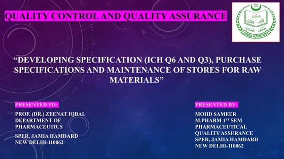 special emphasis on Q series guidelines | PDF