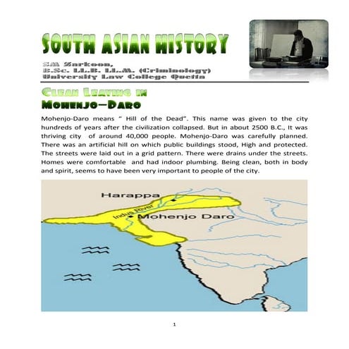 SOUTH ASIAN HISTORY { Mohenjo-Daro} | PDF
