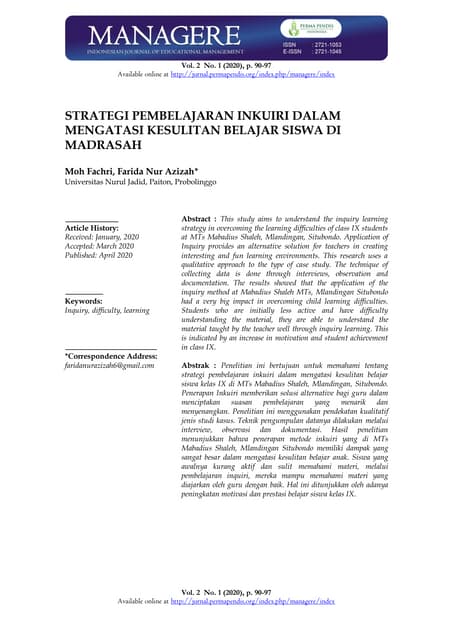 Penulisan Akademik Pengurusan Bilik Darjah | PDF