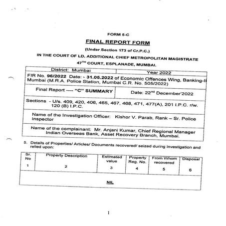 Mohit Kambhoj Clean Chit From EOW.pdf