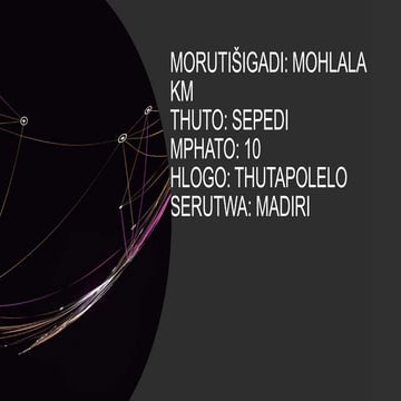 Sepedi presentation papatšo mphato wa lesome | PPTX