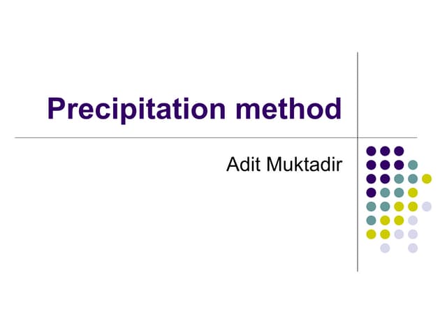 Precipitation titrations | PPTX