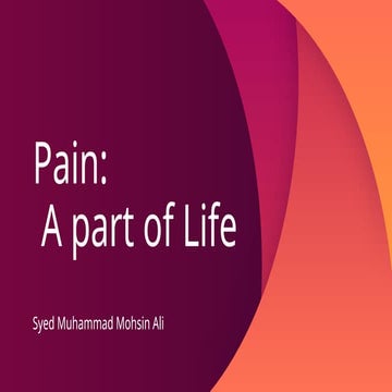 pain is a part of the life by syed mohsin ali.pptx