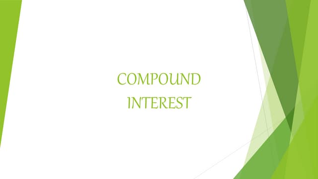 Lesson 5 - Compound Interest.ppt