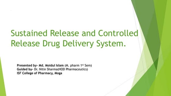 Rate controlled drug delivery system | PPT