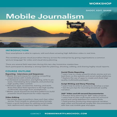 Mojo: Smartphone video editing workshop brochure | PDF