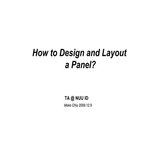 Panel Design-Outline | PPT