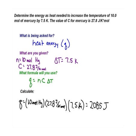 Molar Heat Of Fusion